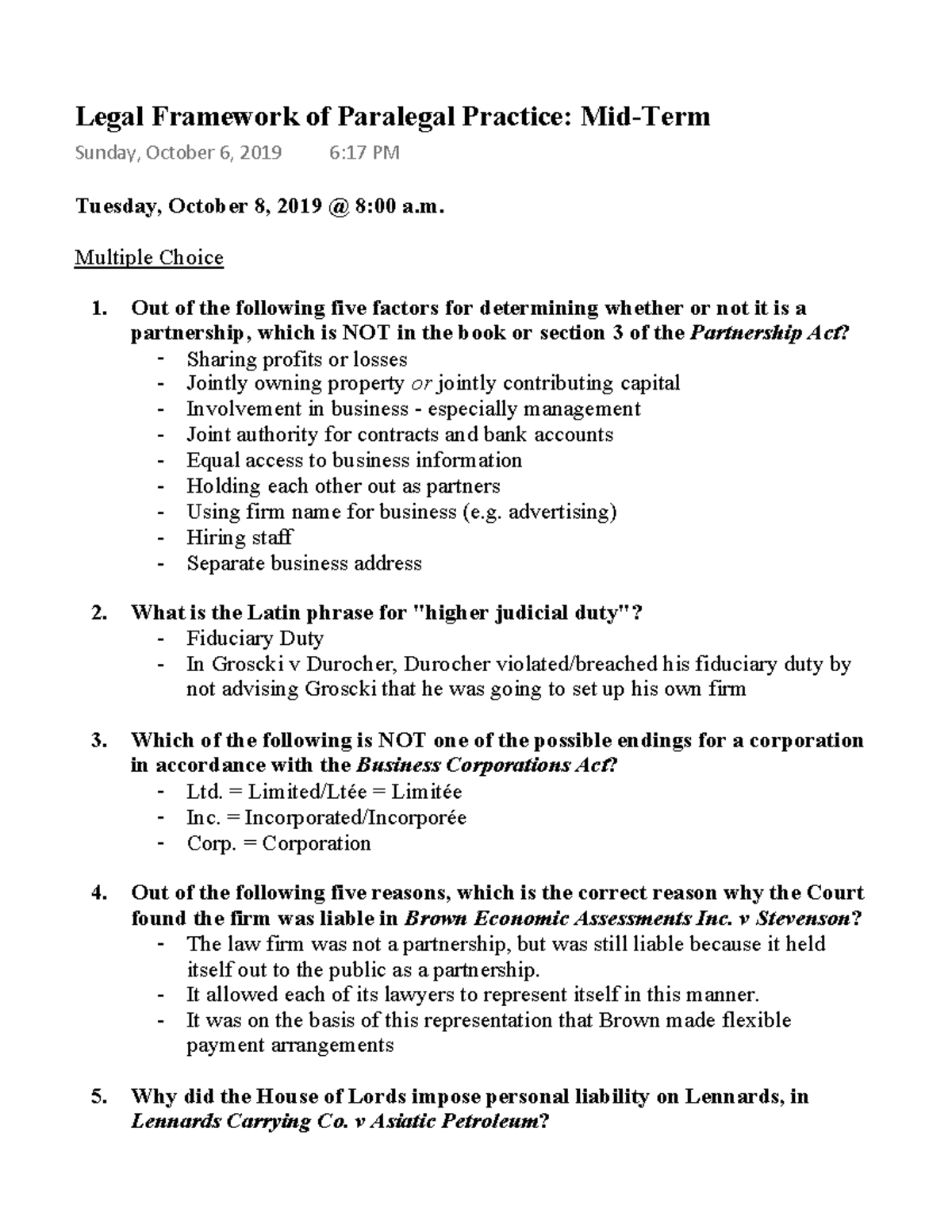 Quiz 4 8 October 2019, questions and answers - Warning: TT: undefined function: 32 Tuesday ...