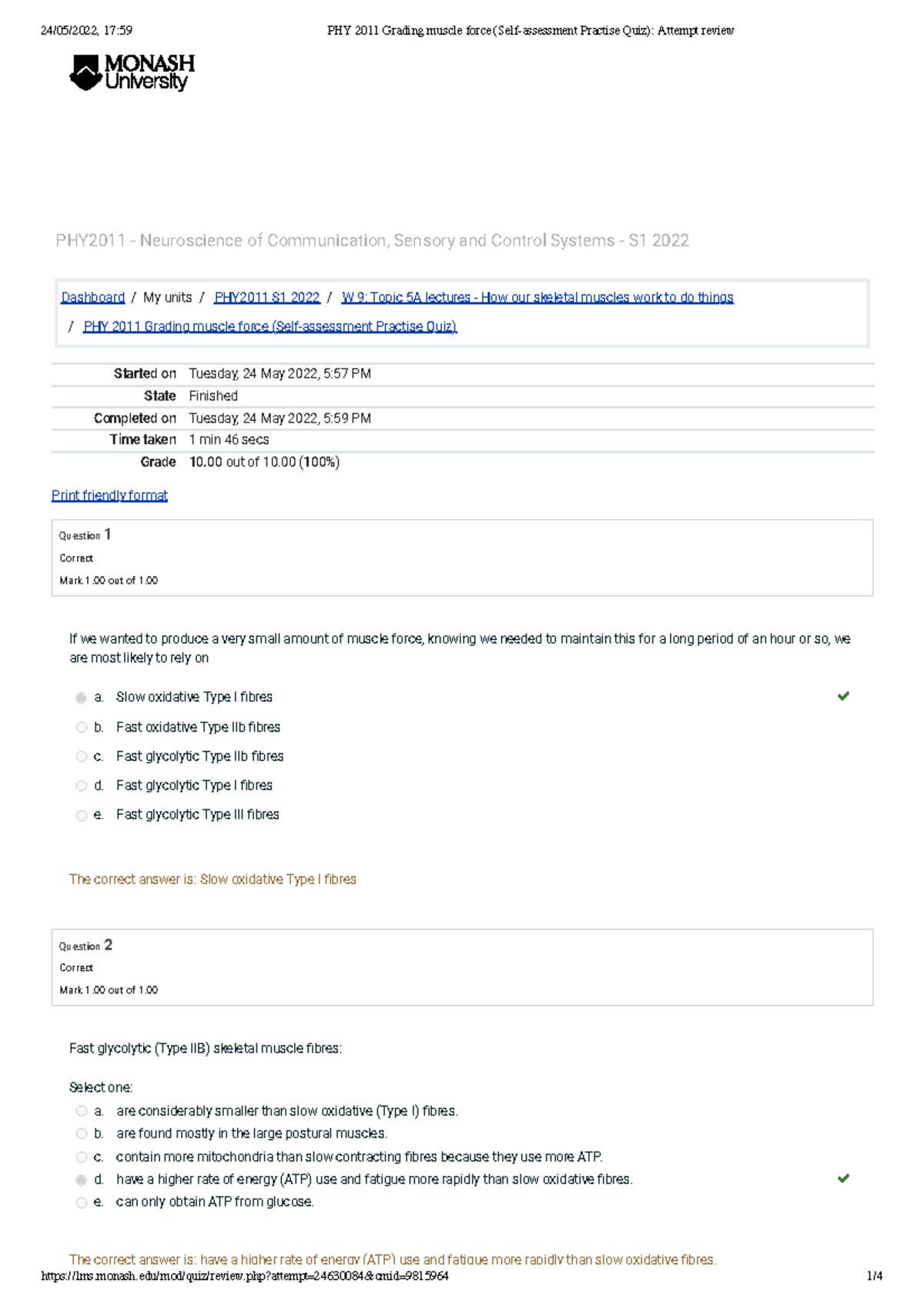 5a mod 3 - 4 - practice questions - Dashboard/My units/ PHY2011 S1 2022 ...