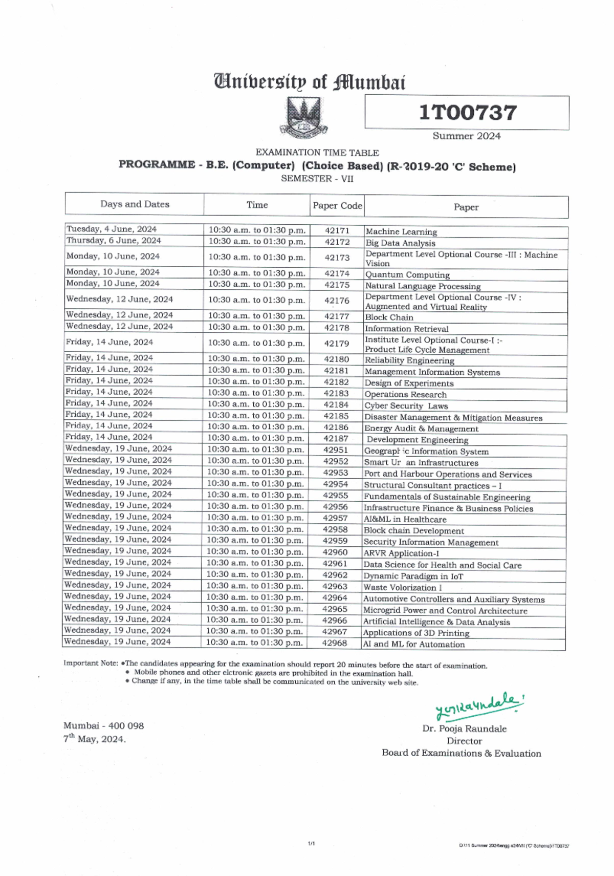 1T00737-s24-2 - Computer Science and Engineering (AIML) - Studocu