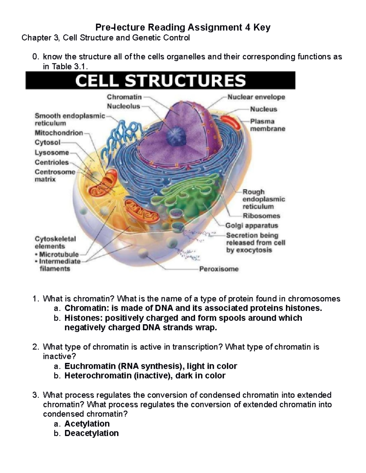 Hw4ch3Cell Structure - Homeostasis - Pre-lecture Reading Assignment 4 ...