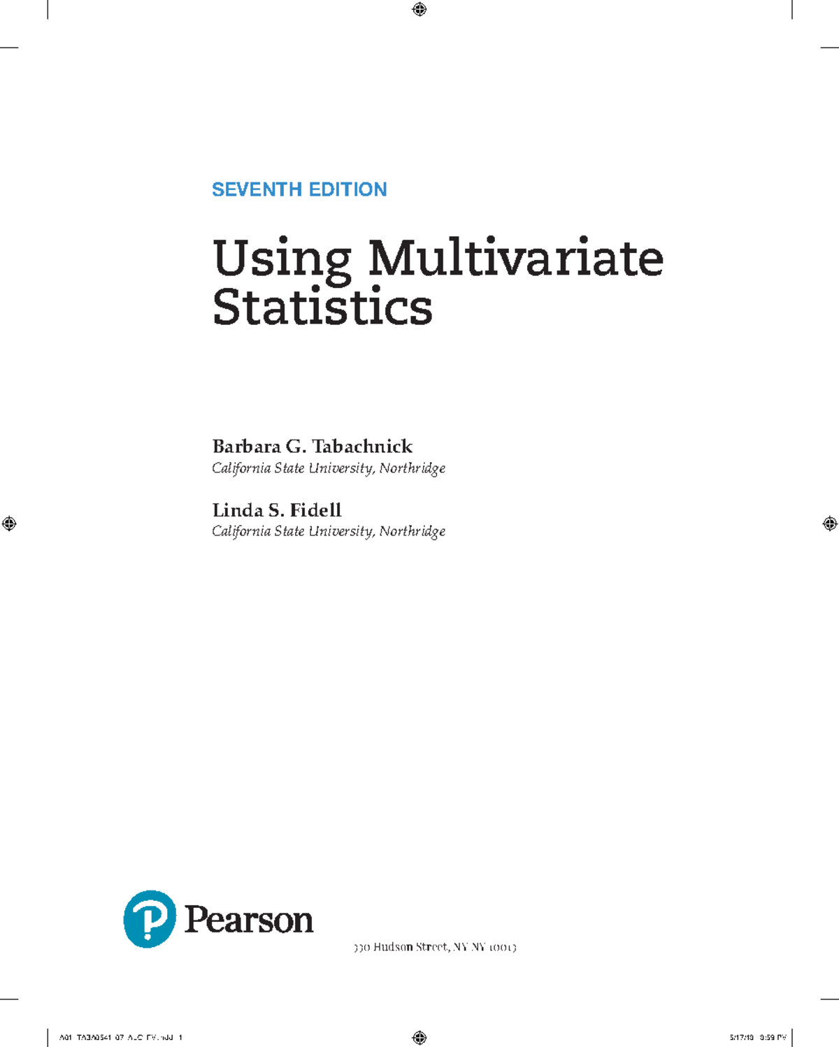 0 - libro - SEVENTH EDITION Using Multivariate Statistics Barbara G ...