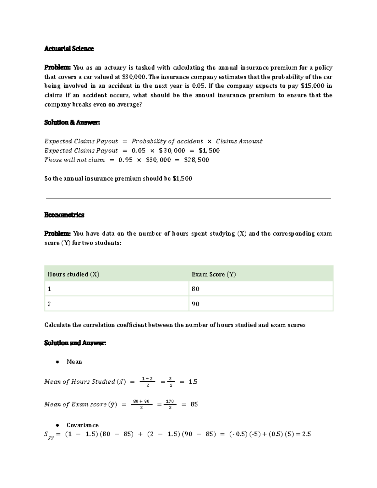 Finamat: Assignment 3 Batac - Actuarial Science Problem: You as an ...