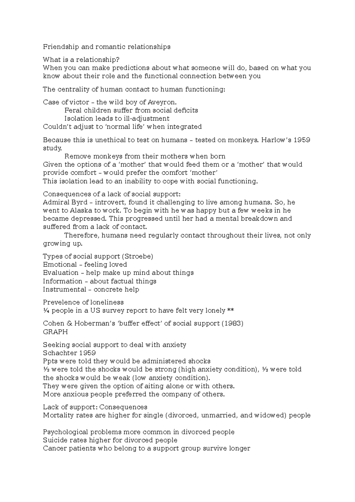 Lesson 3 Friendship and romantic relationships - Friendship and ...