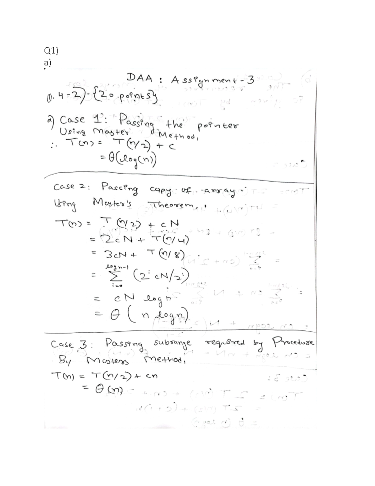 Daa Assignment 3 Linear Q1 A Q1 B Elif A[i] Pivot B B 1