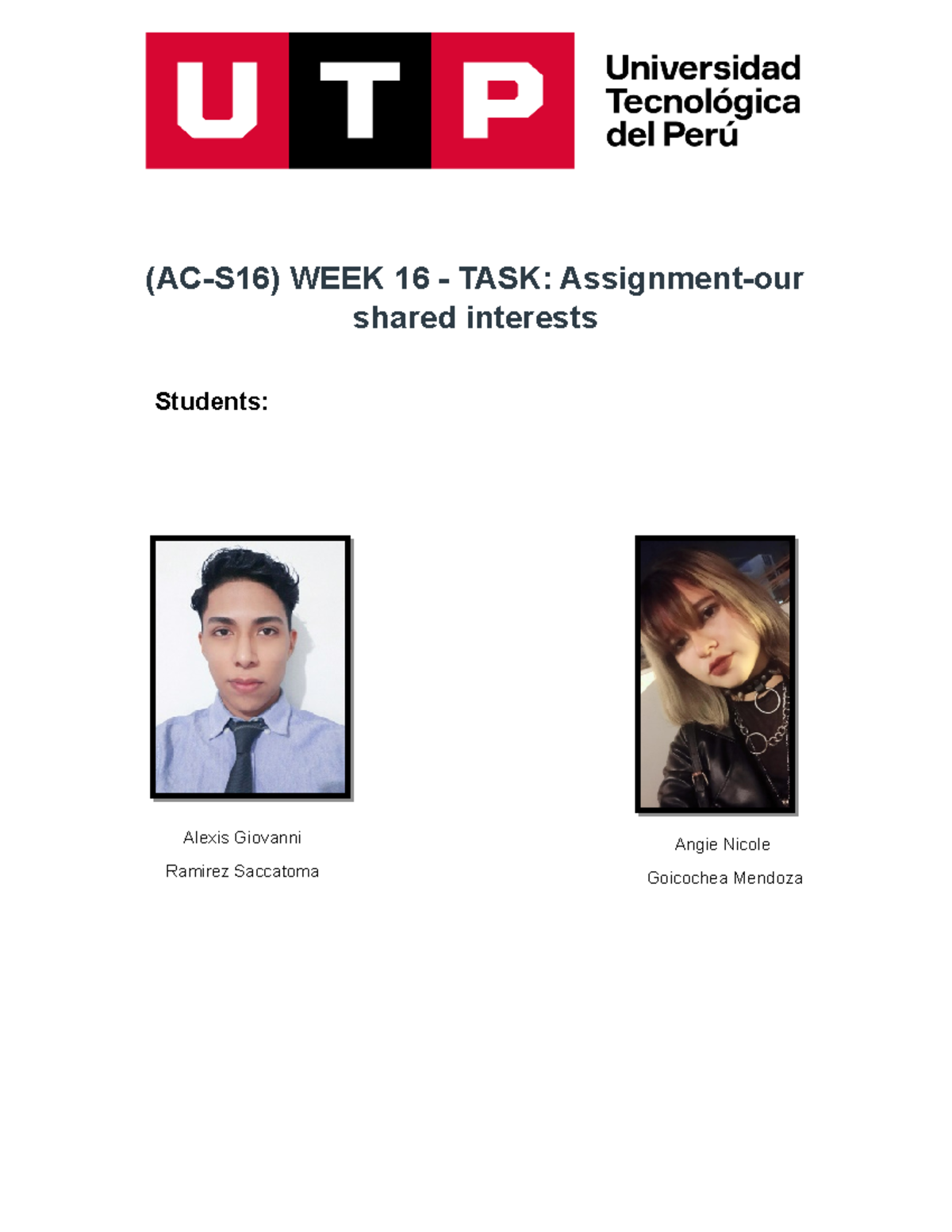 (AC-S16) WEEK 16 - TASK Assignment-our shared interests - (AC-S16) WEEK 16 - TASK: Assignment ...