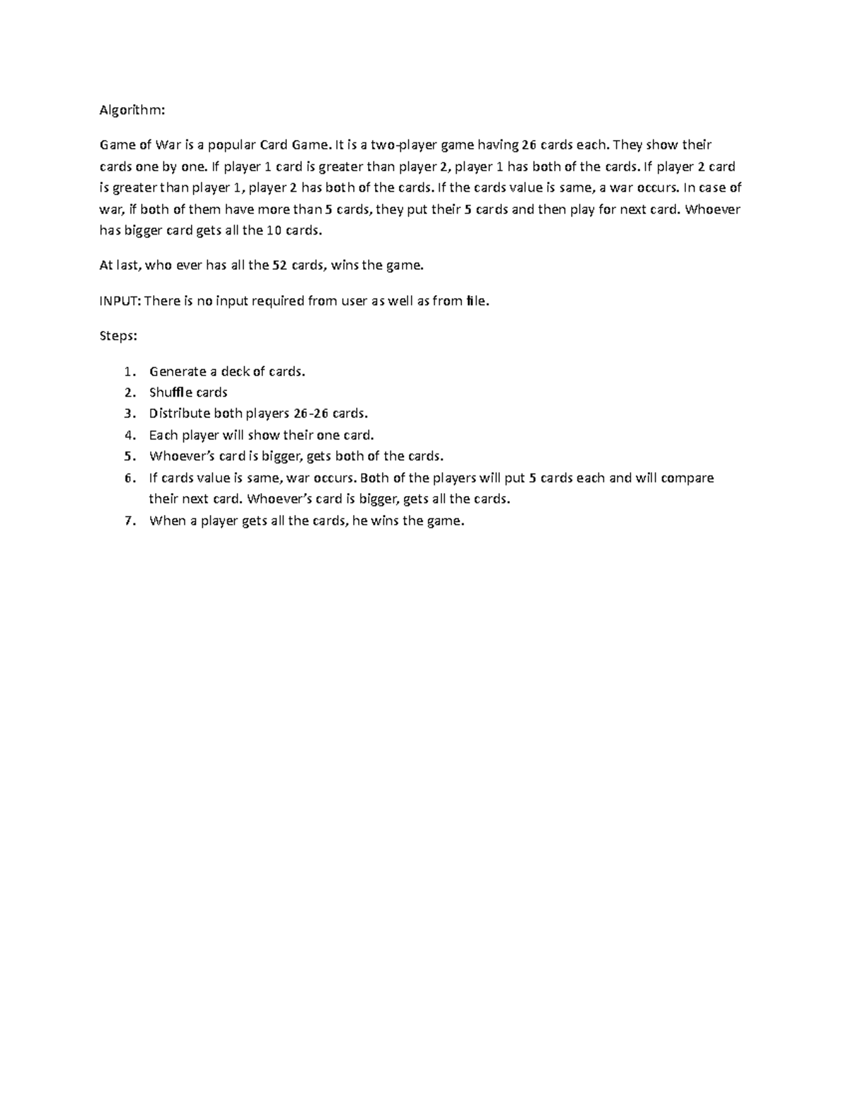 Algorithm Game Of War - Grade A+ - Algorithm: Game of War is a popular ...