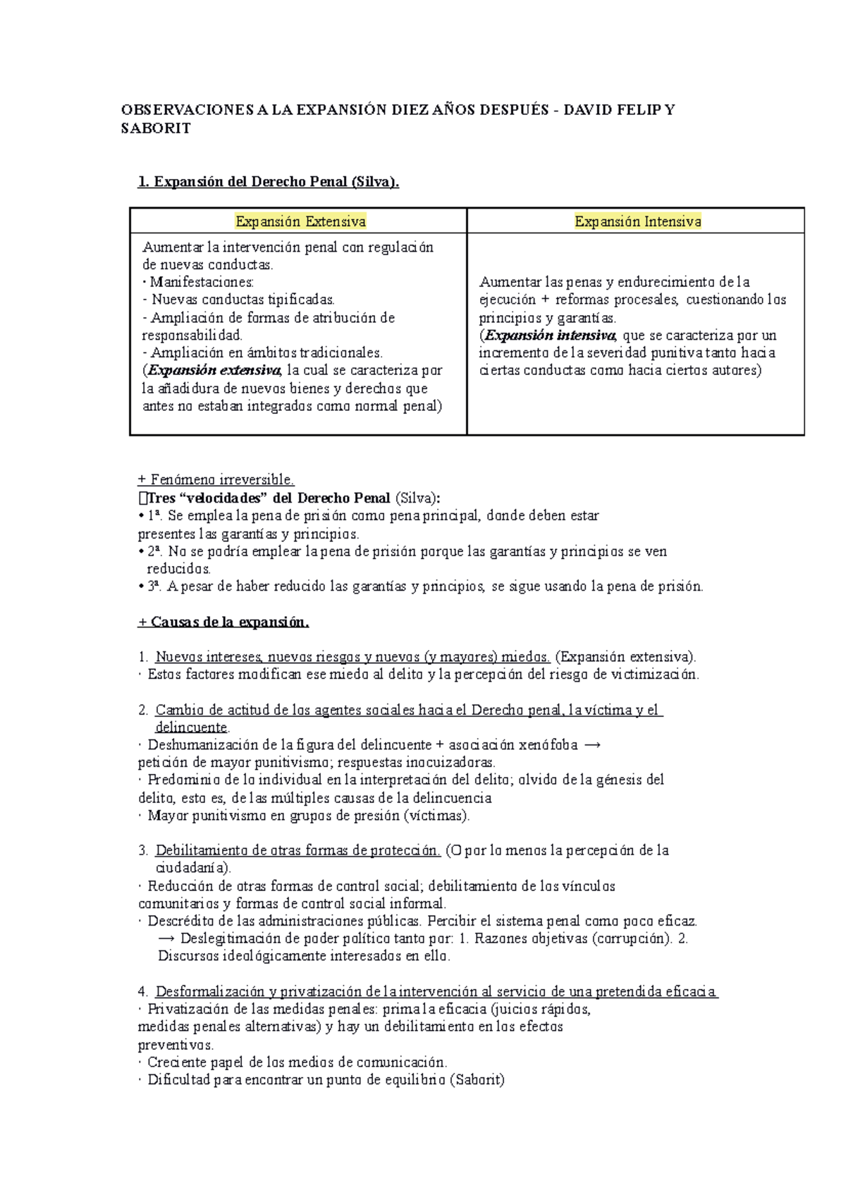 Resúmenes política sí o sí - OBSERVACIONES A LA EXPANSIÓN DIEZ AÑOS ...