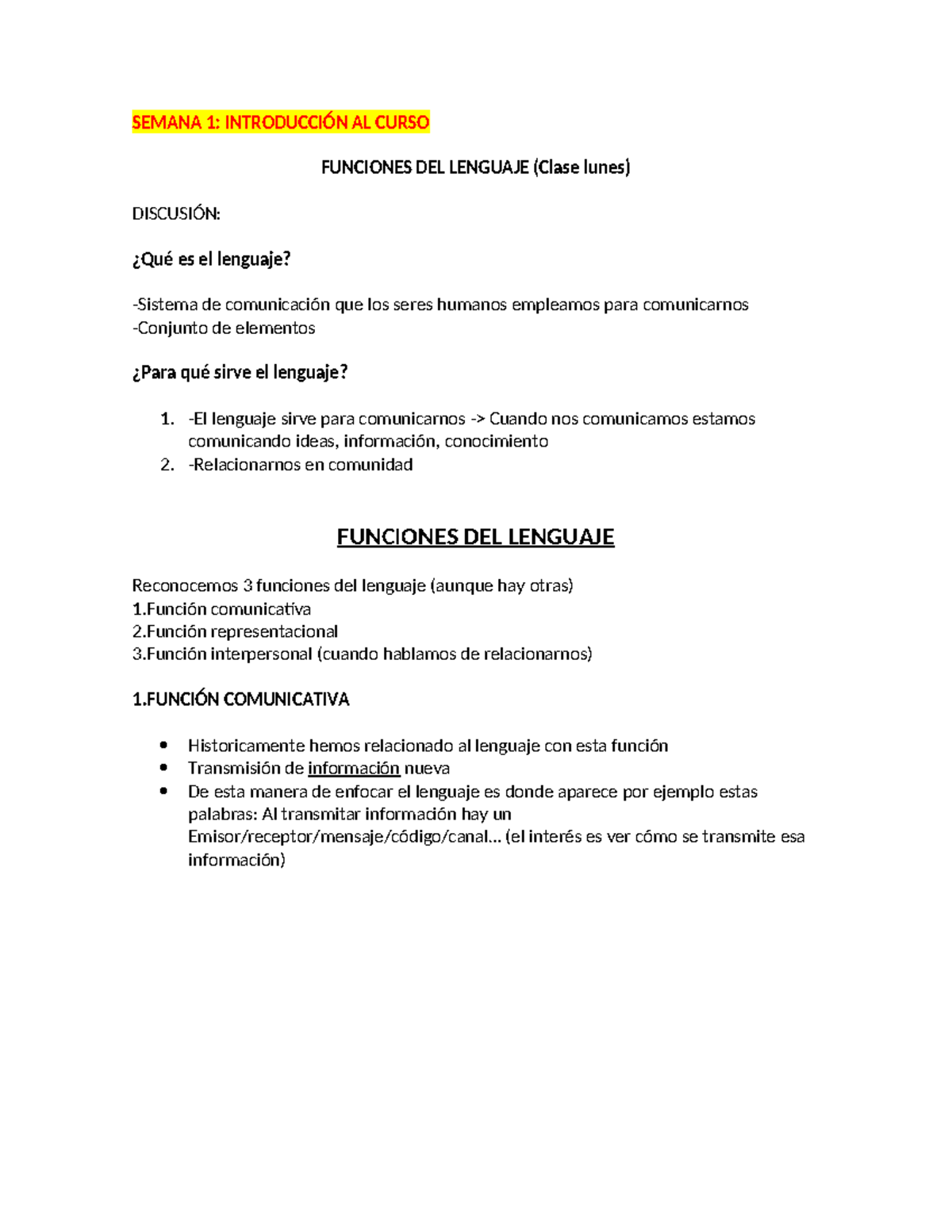 Semana 1 - Introducción AL Curso - SEMANA 1: INTRODUCCIÓN AL CURSO ...