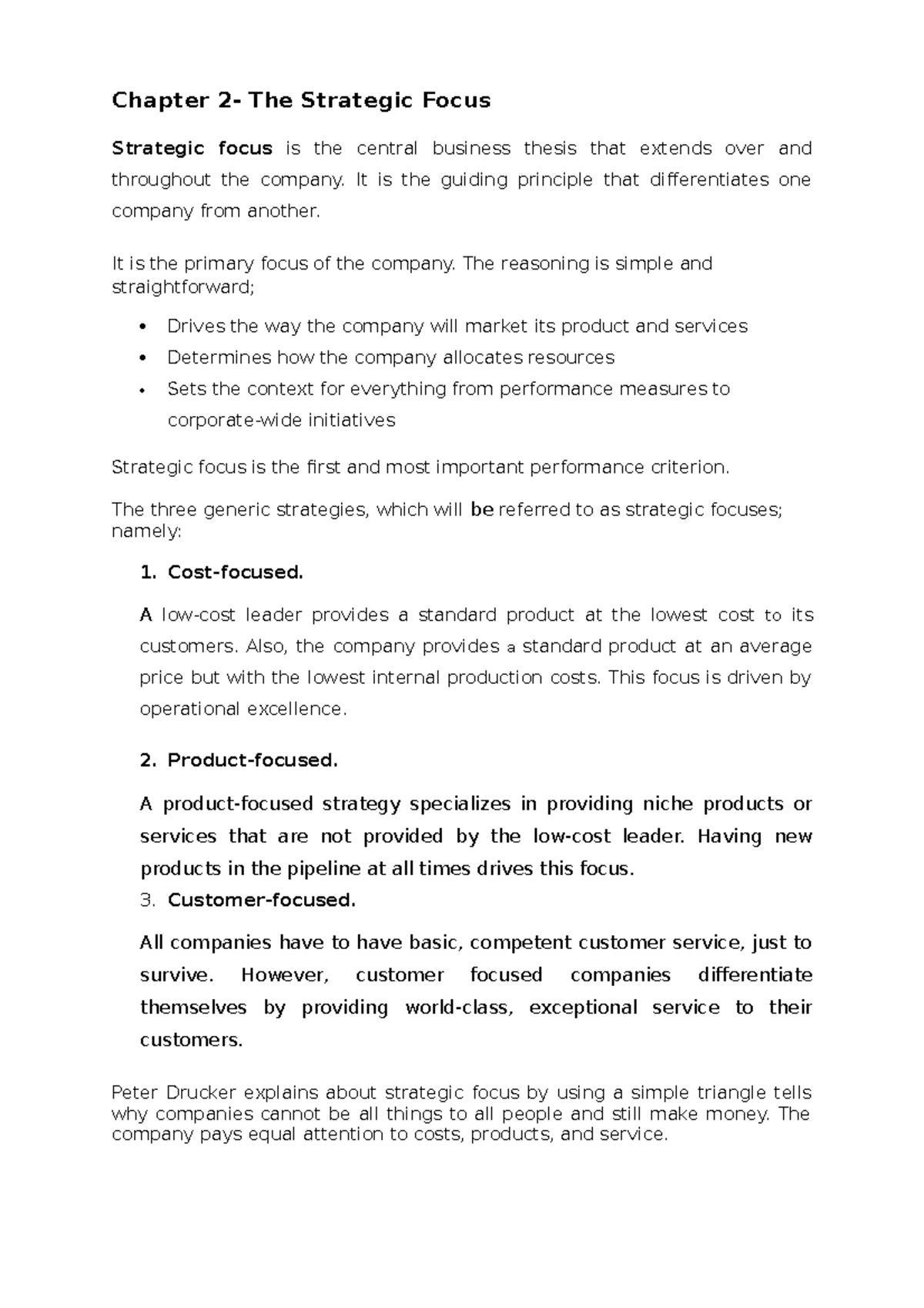 Chapter 2 - organizational development - Chapter 2- The Strategic Focus ...