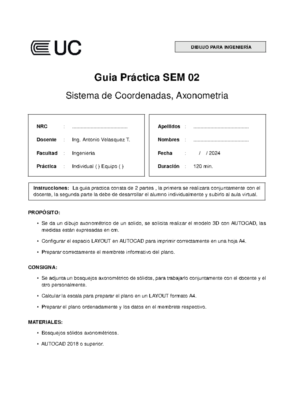 DPI GUIA Practica S02 - DIBUJO PARA INGENIERÍA Guia Práctica SEM 02 ...
