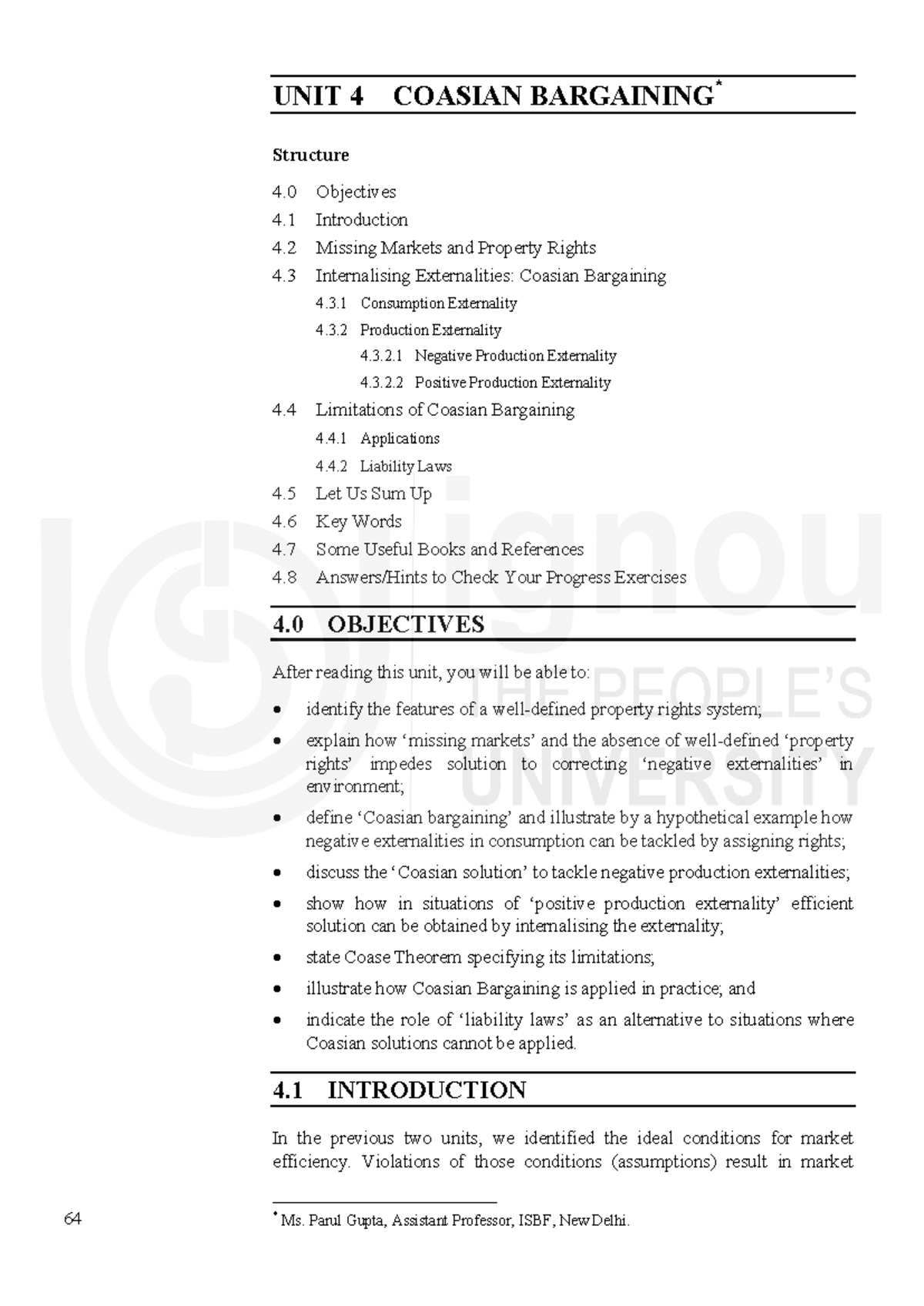 Unit-4 - Environmental eco notes of unit 4 - Theory of Externalities ...