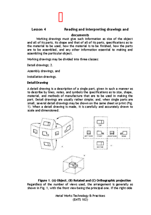 Module Lesson 1 - MODULE I LESSON 1 Safety in Metal Work Technology and ...