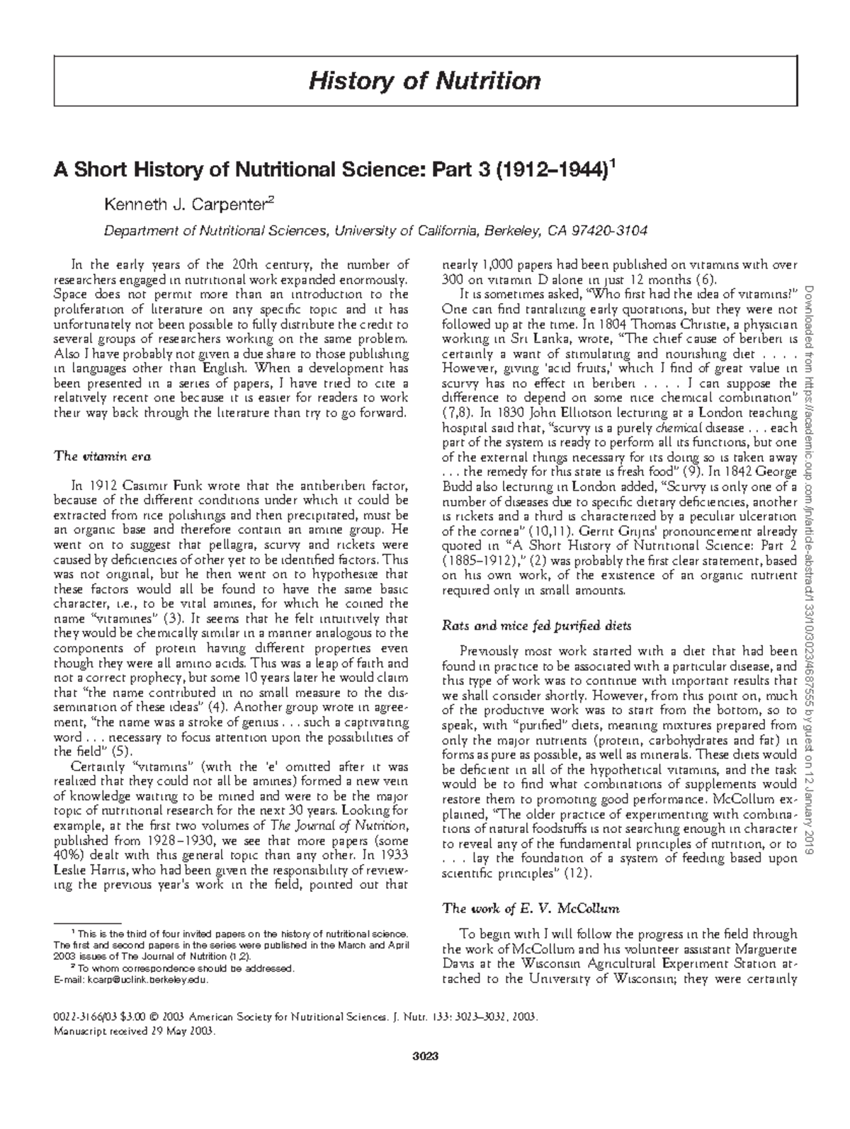 A Short History of Nutritional Science Part 3 (1912–1944) - History of ...
