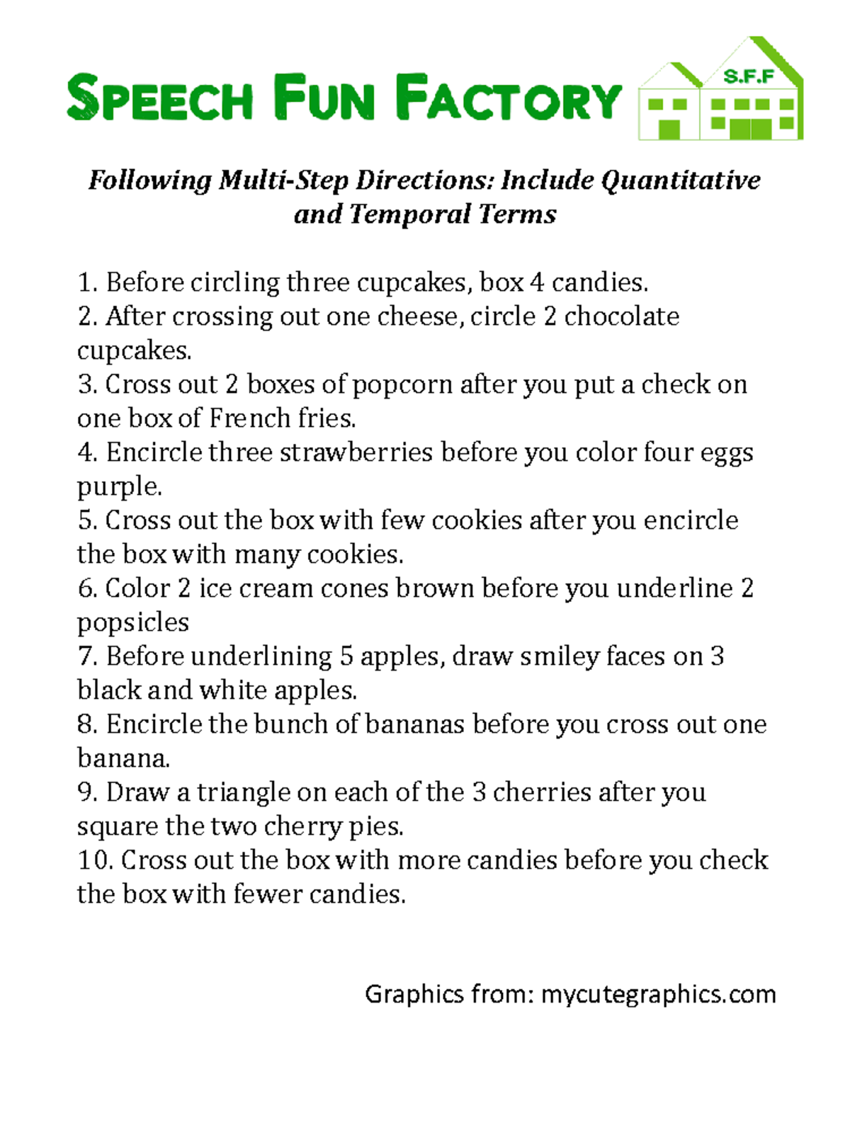 Snackina Box Following Directions-1 - Following Multi-Step Directions ...
