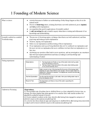 HSI1000 Notes - Lecture 1 - The Founding of Modern Science Chapter 1 ...