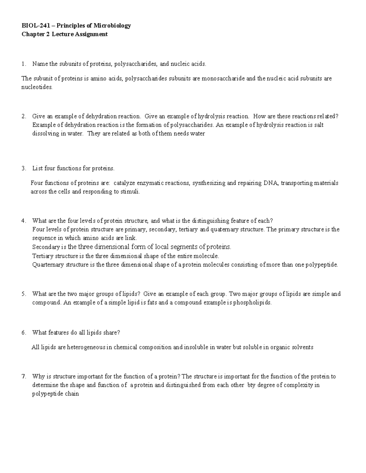 Chapter 2 Lecture Assi Danjou DONE - BIOL-241 – Principles of Microbiology Chapter 2 Lecture ...