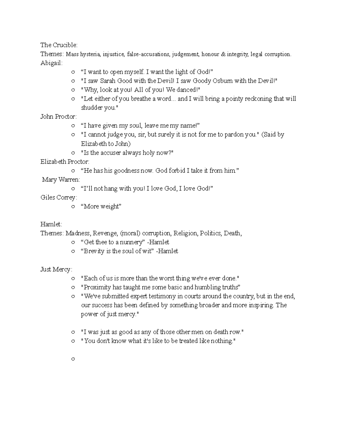 EXAM PREP Notes FOR ENG4U - Studocu