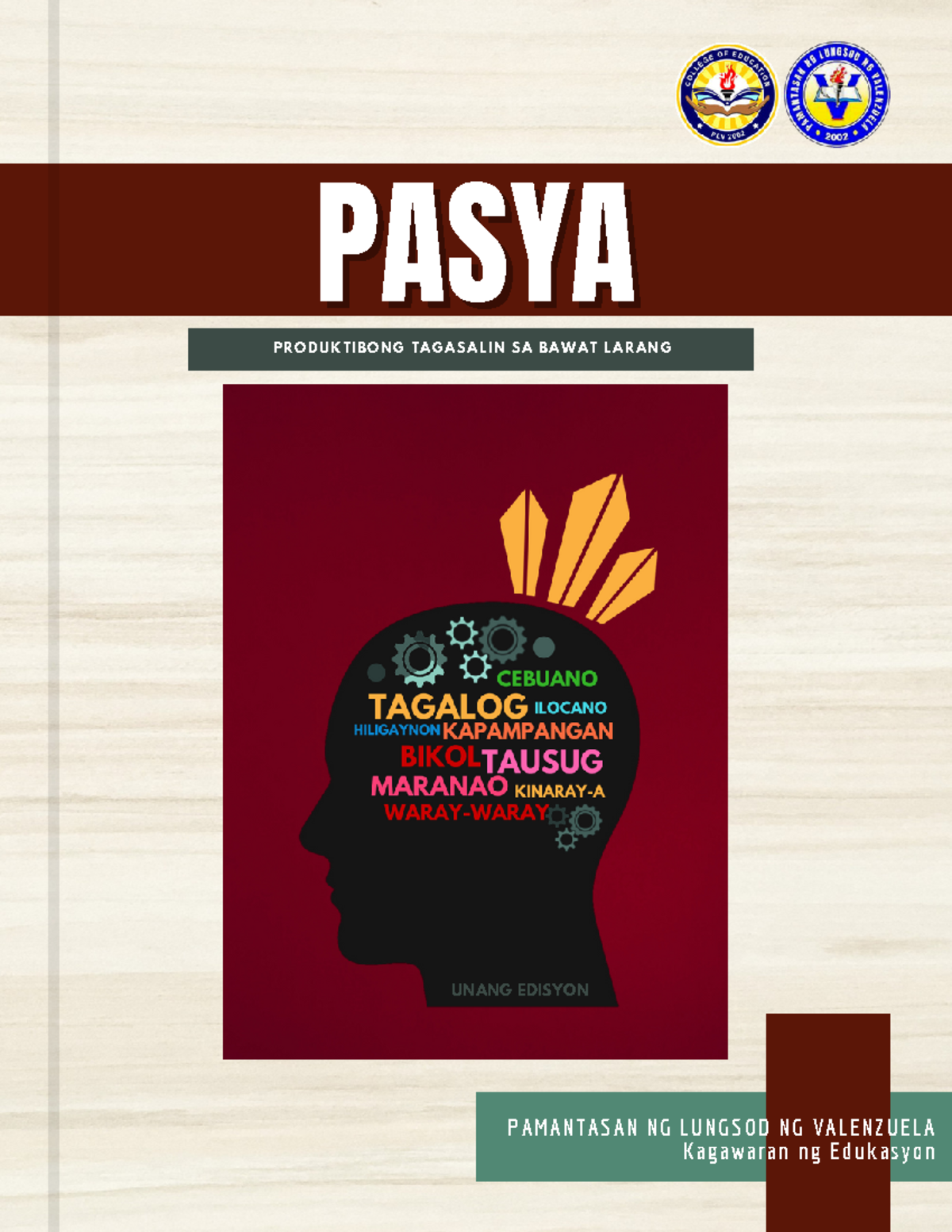 1 Pasya Module - gjtdjt - PASYAPASYA PRODUKTIBONG TAGASALIN SA BAWAT LARANG PAMANTASAN NG ...