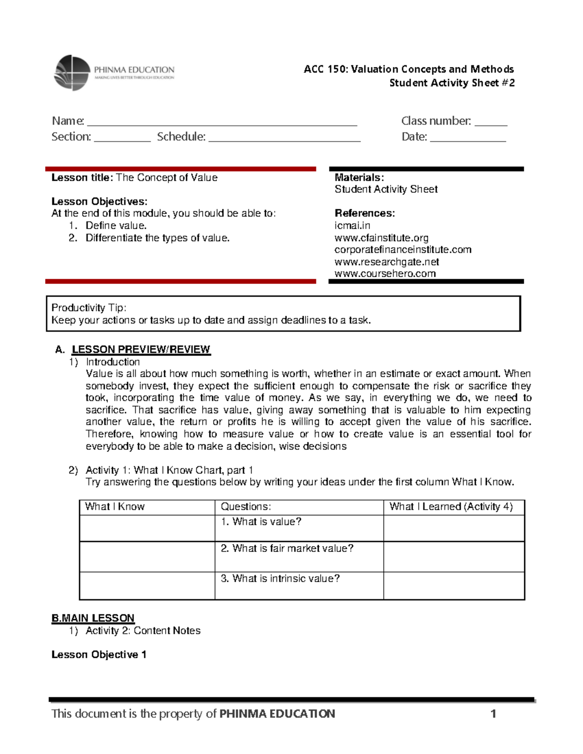 SAS NO. 2 - Nobody - Student Activity Sheet # Name: - Studocu