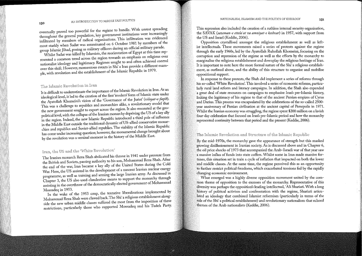 Iranian Revolution and Iran Iraq War Text Extract - Studocu