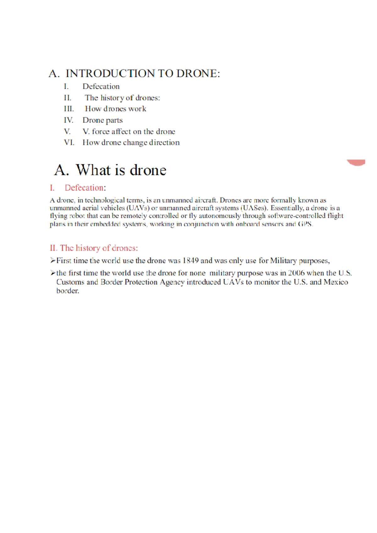 Notes - Drone Technology - Electronics Engineering / Electrical ...
