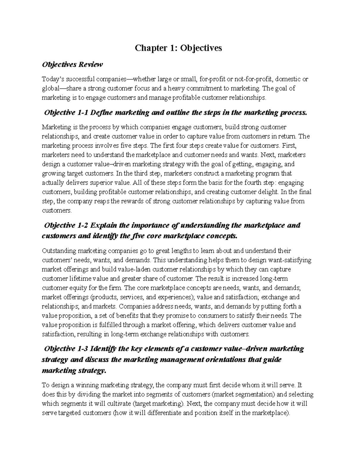 Chapter 1 Objectives - Objective Questions and answers - Chapter 1 ...