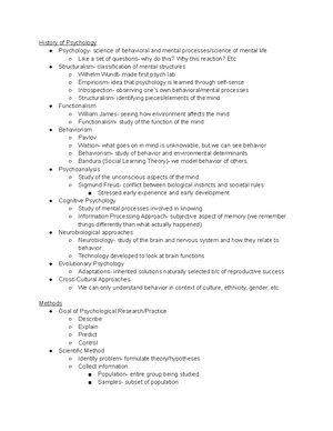 Psych 202 Lecture Notes - PSYCH 202 - Studocu