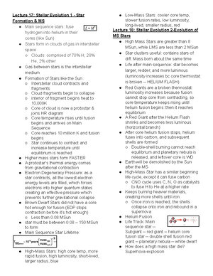 2019 Astronomy Cheat Sheet 2 - Lecture 8: Telescopes Portals of ...