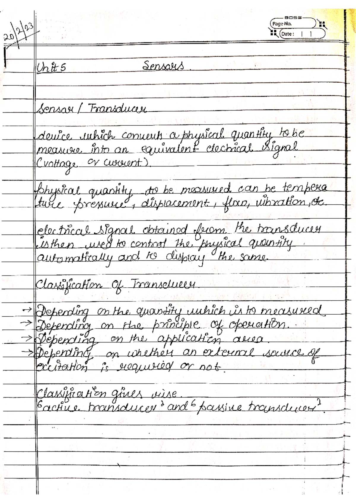 Bxe unit 5 notes - Basics of electronic engineering - Studocu