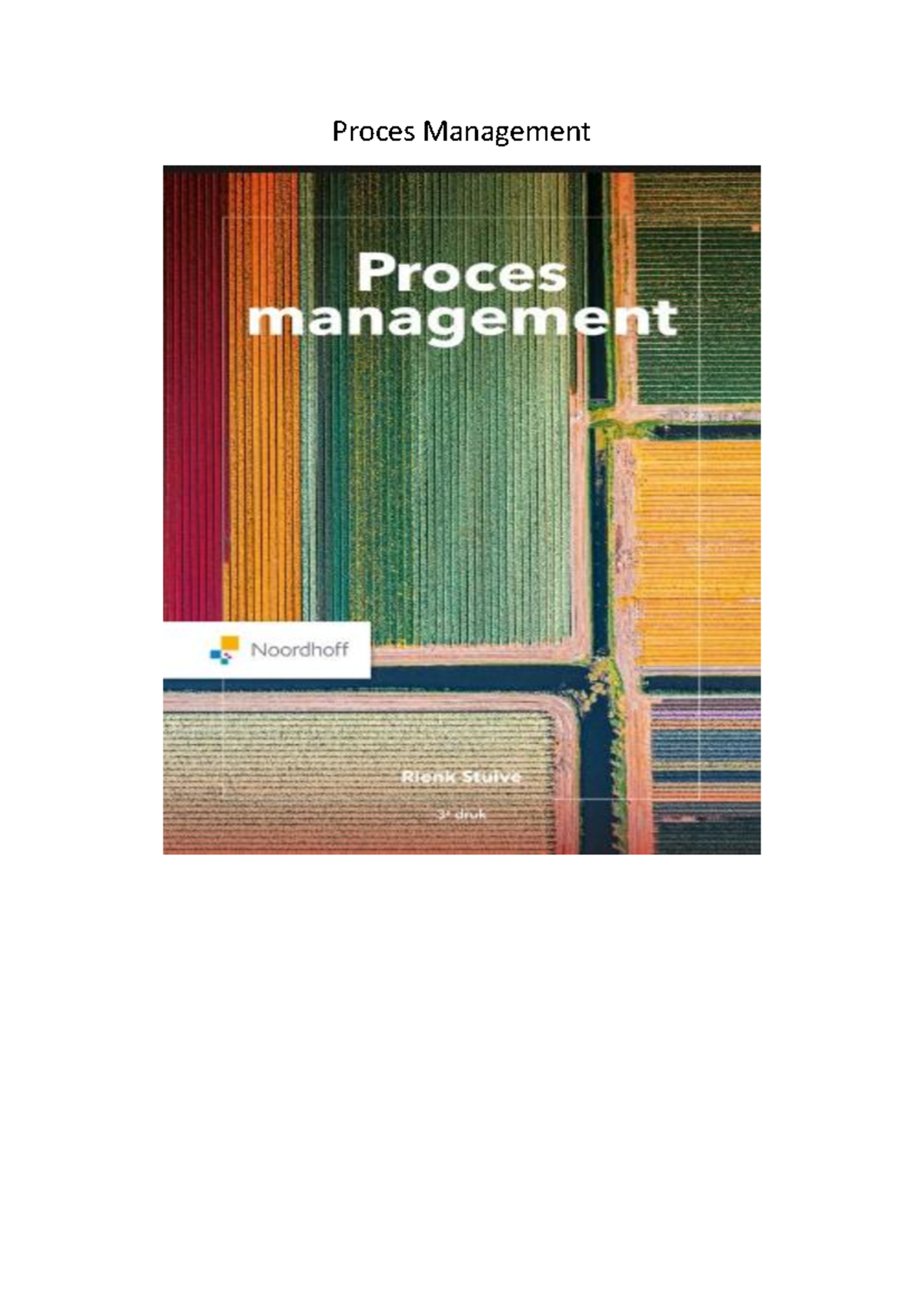 Hoofdstuk 1 - cdcdcdc - Proces Management Inhoudsopgave Hoofdstuk 1 ...