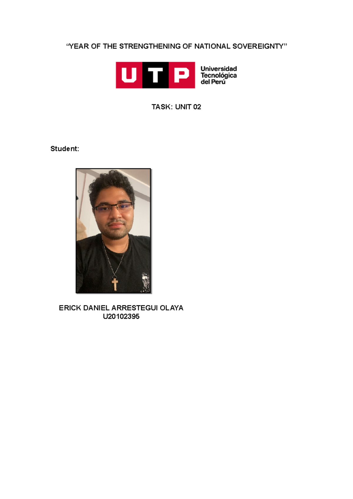 Arrestegui Erick SEM2 - Week 13 - Task: Assignment - Plans and predictions - “YEAR OF THE - Studocu