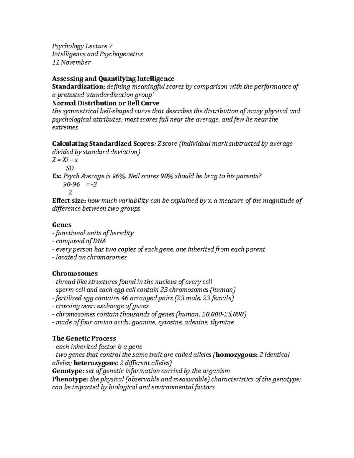 Psychology Lecture 7 - Prof. Neil Fournier - Psychology Lecture 7 ...