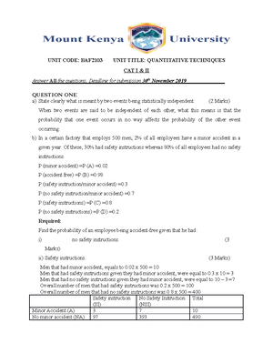 Business Calculations AND Statistics – KNEC Study Materials, Revision ...