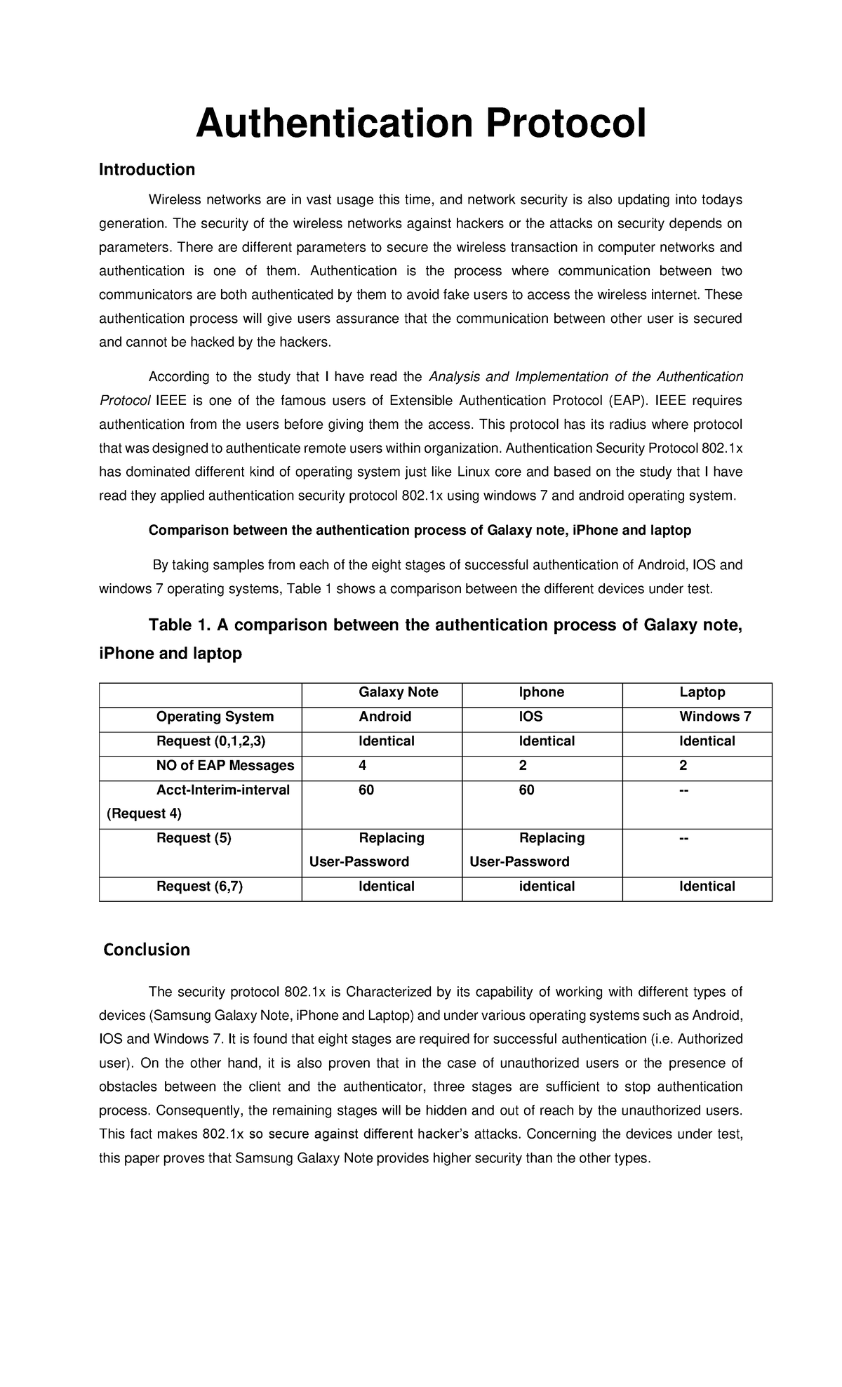 Authentication Protocol Authentication Protocol Introduction Wireless