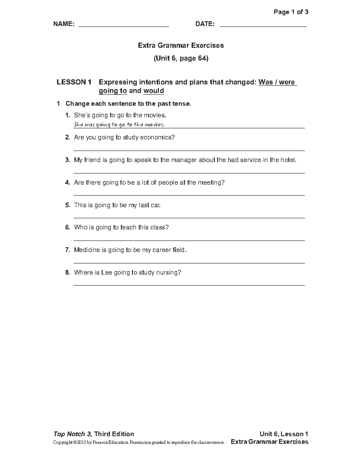 UNIT 06 Extra Gram Exercises - NAME: _________________________ DATE ...