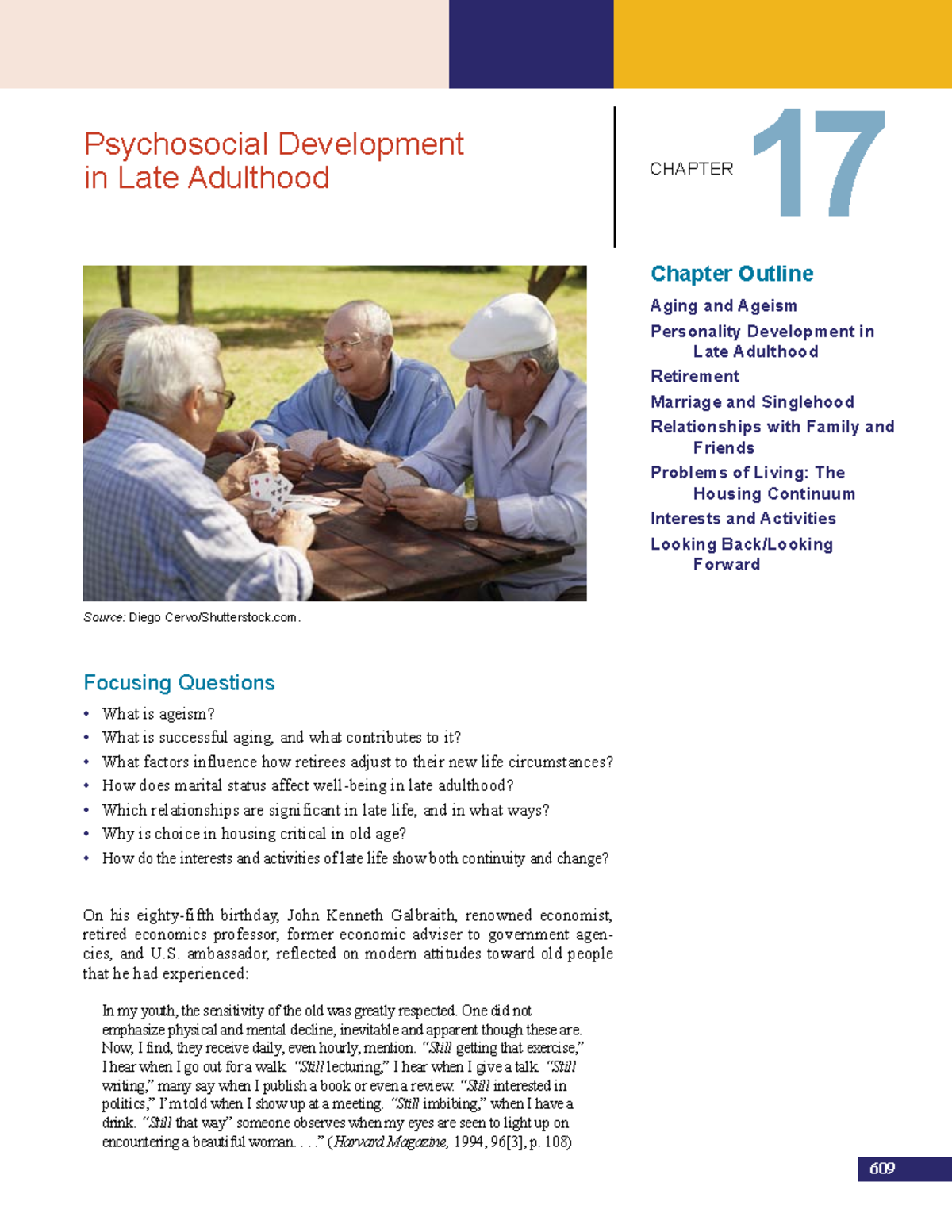 Lifespan ch17 - Life Span - 609 Chapter Outline Aging and Ageism ...