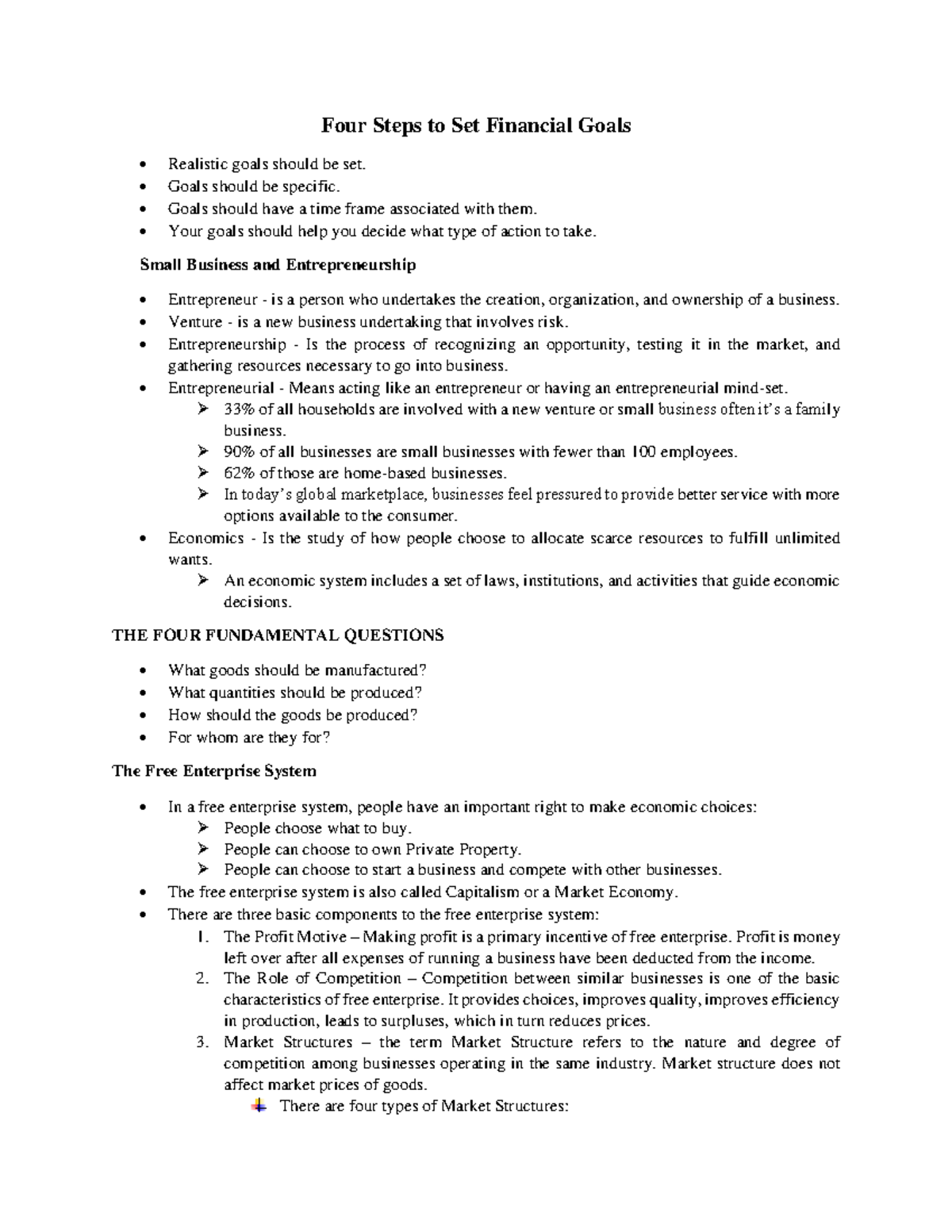 Four Steps to Set Financial Goals - Four Steps to Set Financial Goals ...