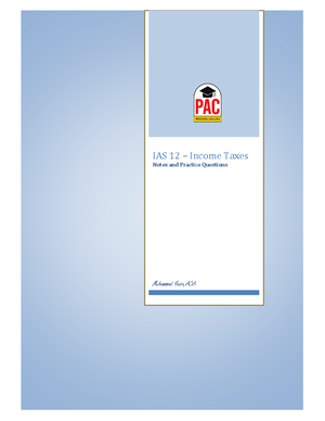 CFAP 1 Summer 2019 - Past paper for practice - Suggested Answers ...