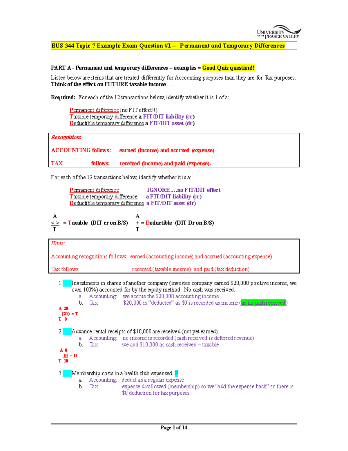 Topic 7 EEQ - EEQ - BUS 344 Topic 7 Example Exam Question #1 ...