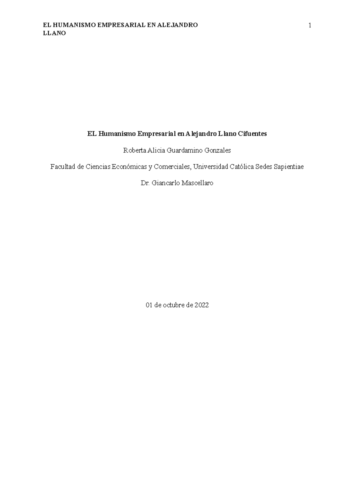 Humanismo Empresarial EN Alejandro Llanos - Giancarlo Mascellaro 01 de ...