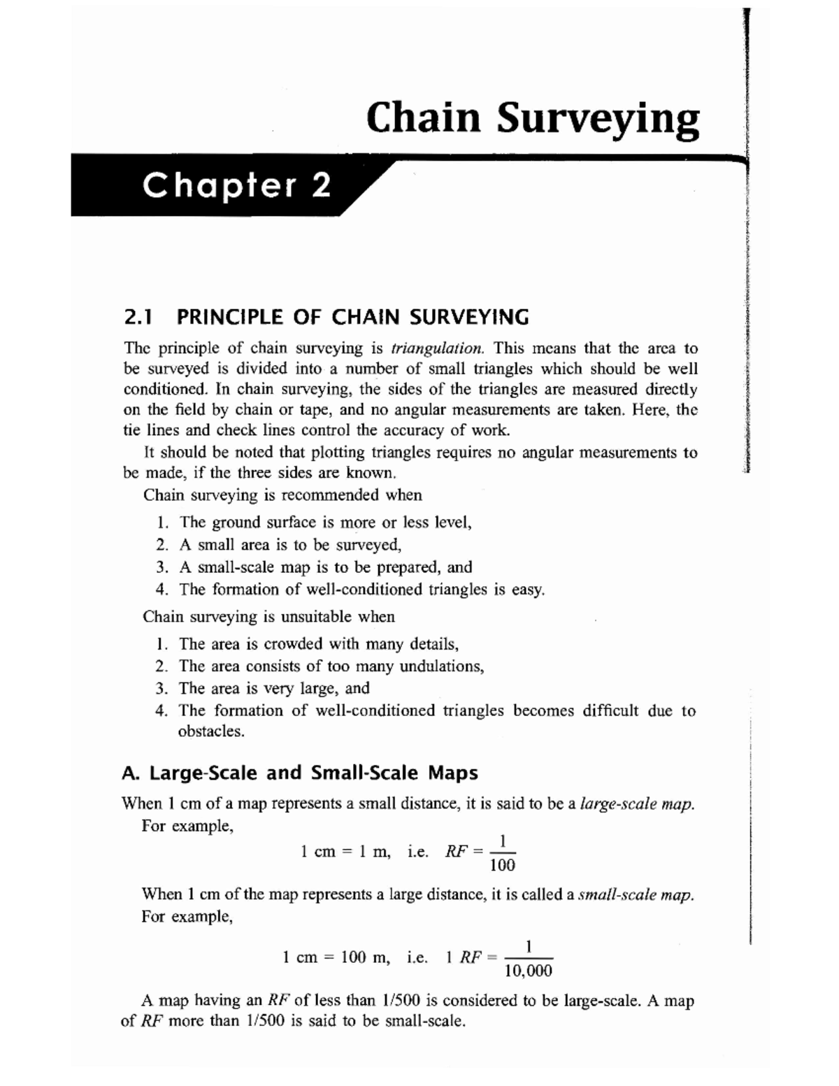 Chain Surveying - Surveying Technology - Studocu