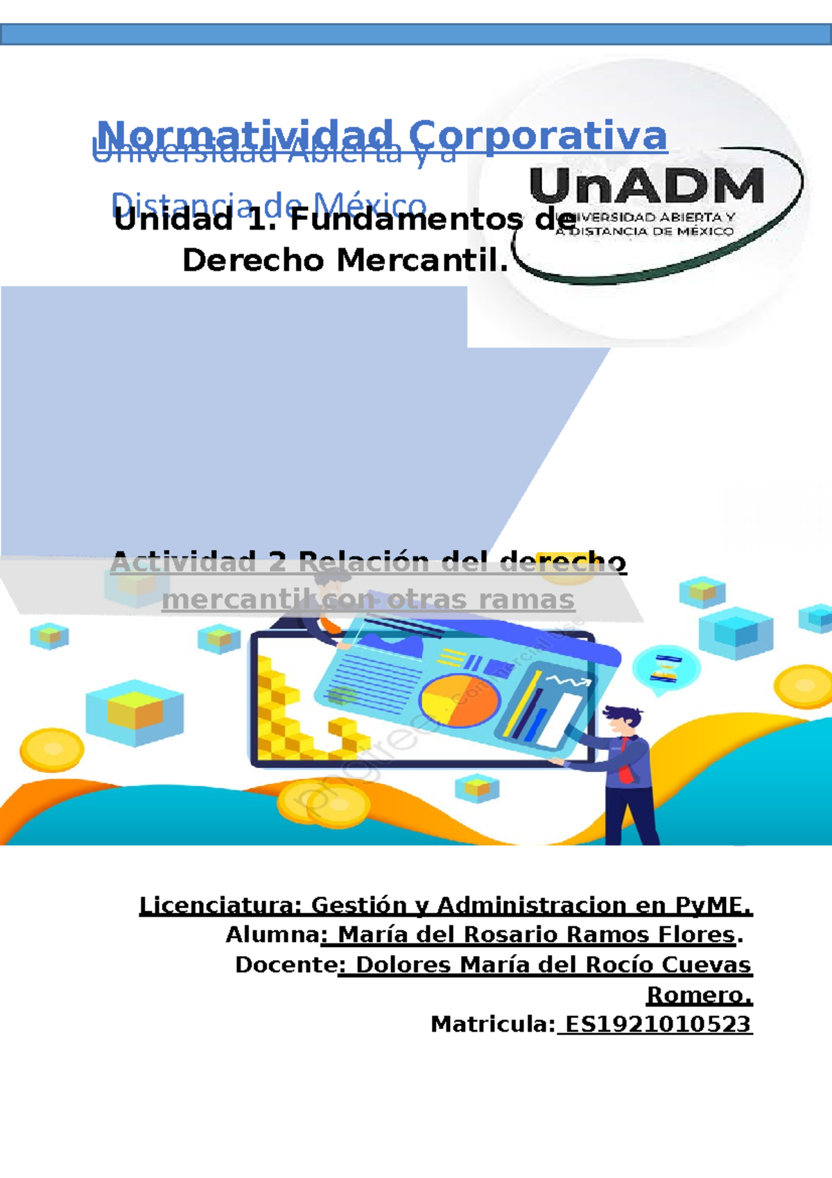 GNOC U1 A2 MARF - gngvbnvb - Licenciatura: Gestión y Administracion en PyME. Alumna: María del ...