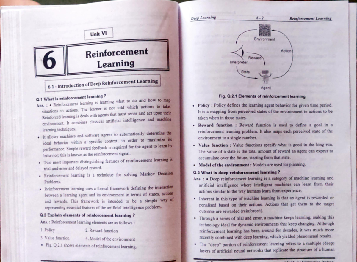 DL Decode 6th unit - mjhfj - Deep Learning Reinforcement Learning Unit VI Environment 6 - Studocu