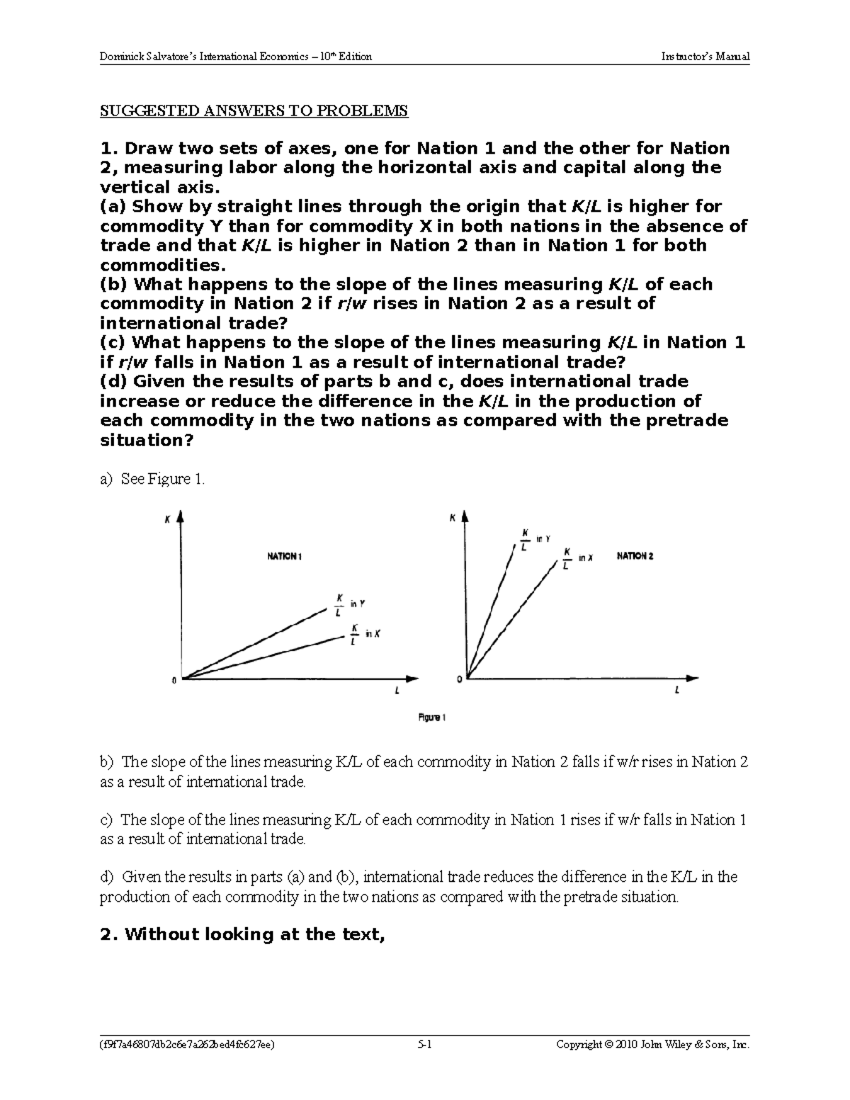 ECS3702-cp 5 book answers - SUGGESTED ANSWERS TO PROBLEMS 1. Draw two sets of axes, one for ...