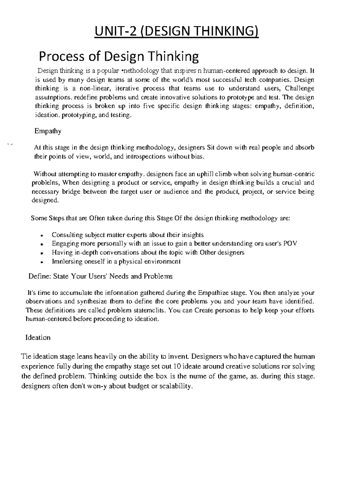 DOC-20221110-WA0029 - dddd - UNIT-2 (DESIGN THINKING) Process of Design ...