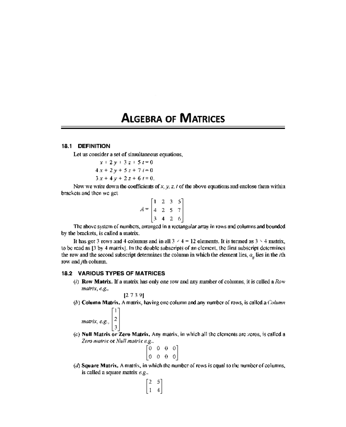 Applied linear algebra for engineering students - Linear Algebra - VIT ...