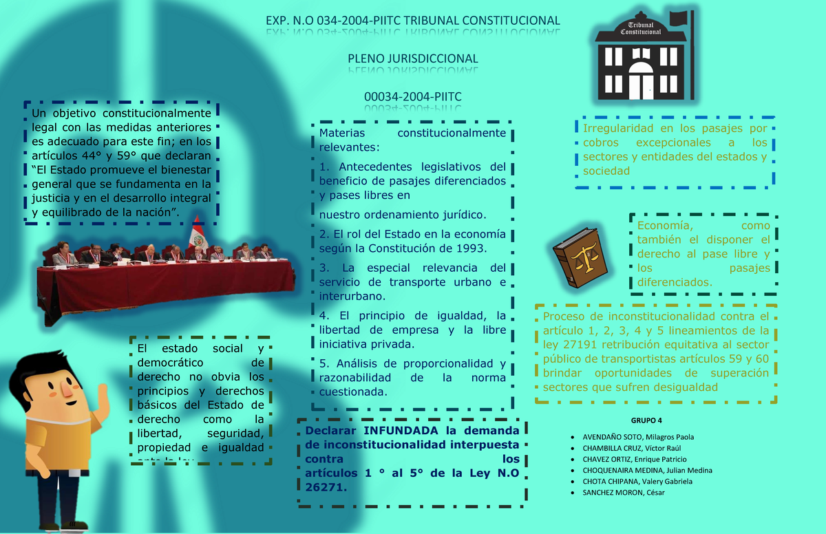 Infografía DE LA Sentecia Grupo 4 - Materias constitucionalmente ...