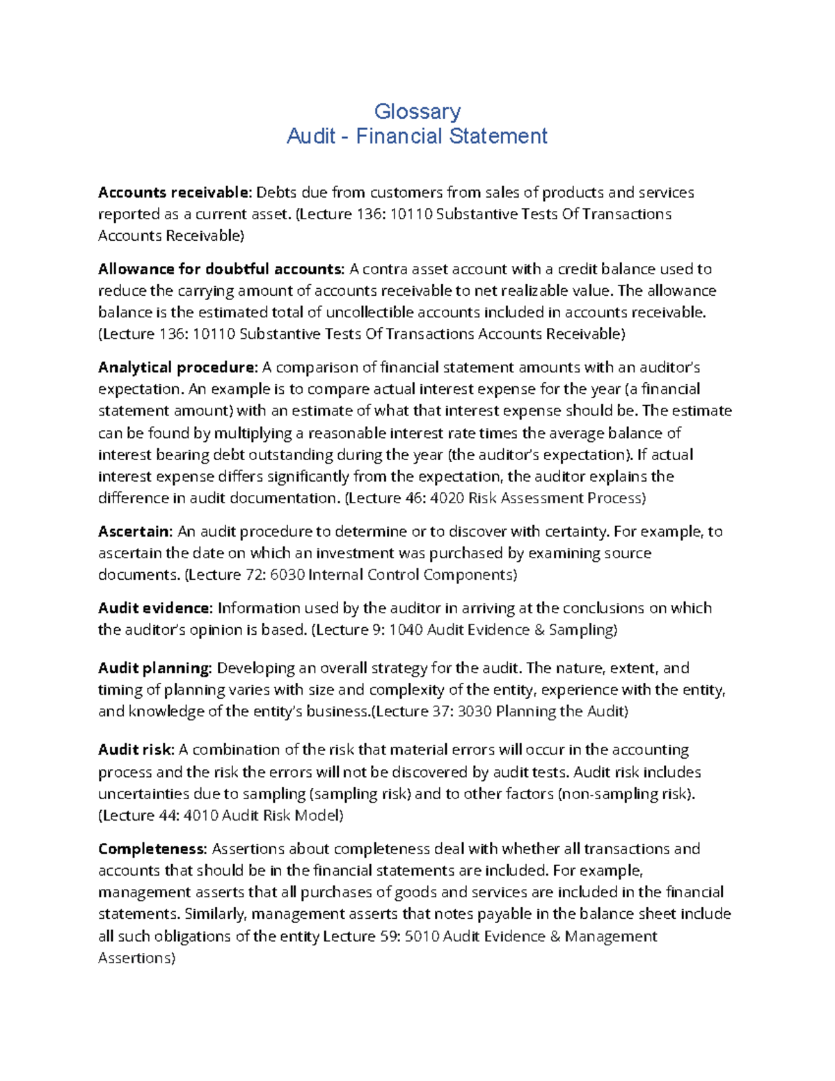 Glossary+-+Audit+-+Financial+Statement - Glossary Audit - Financial ...