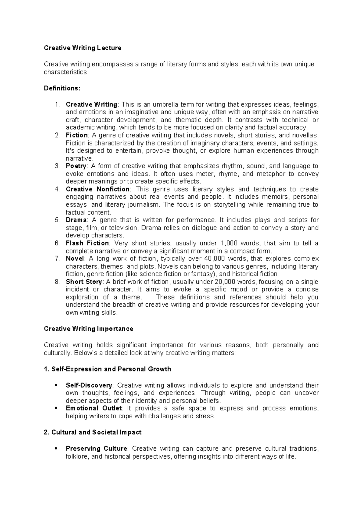 Creative-Writing-Lectures - Creative Writing Lecture Creative writing ...