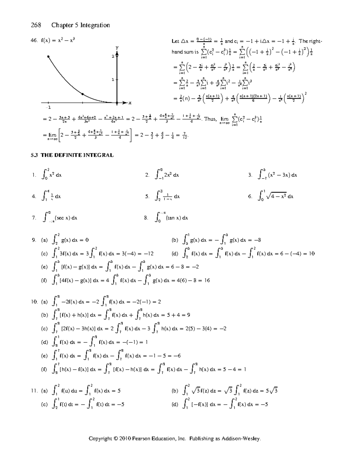 General mathematics-5 - 268 Chapter 5 Integration 46. f xa b œ x 2 x 3 ...